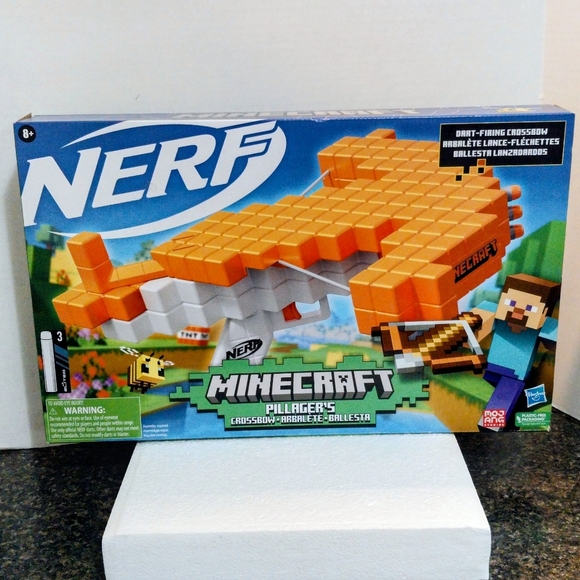 Nerf | Toys | Nerf Minecraft Crossbow In Vibrant Orange And White ...